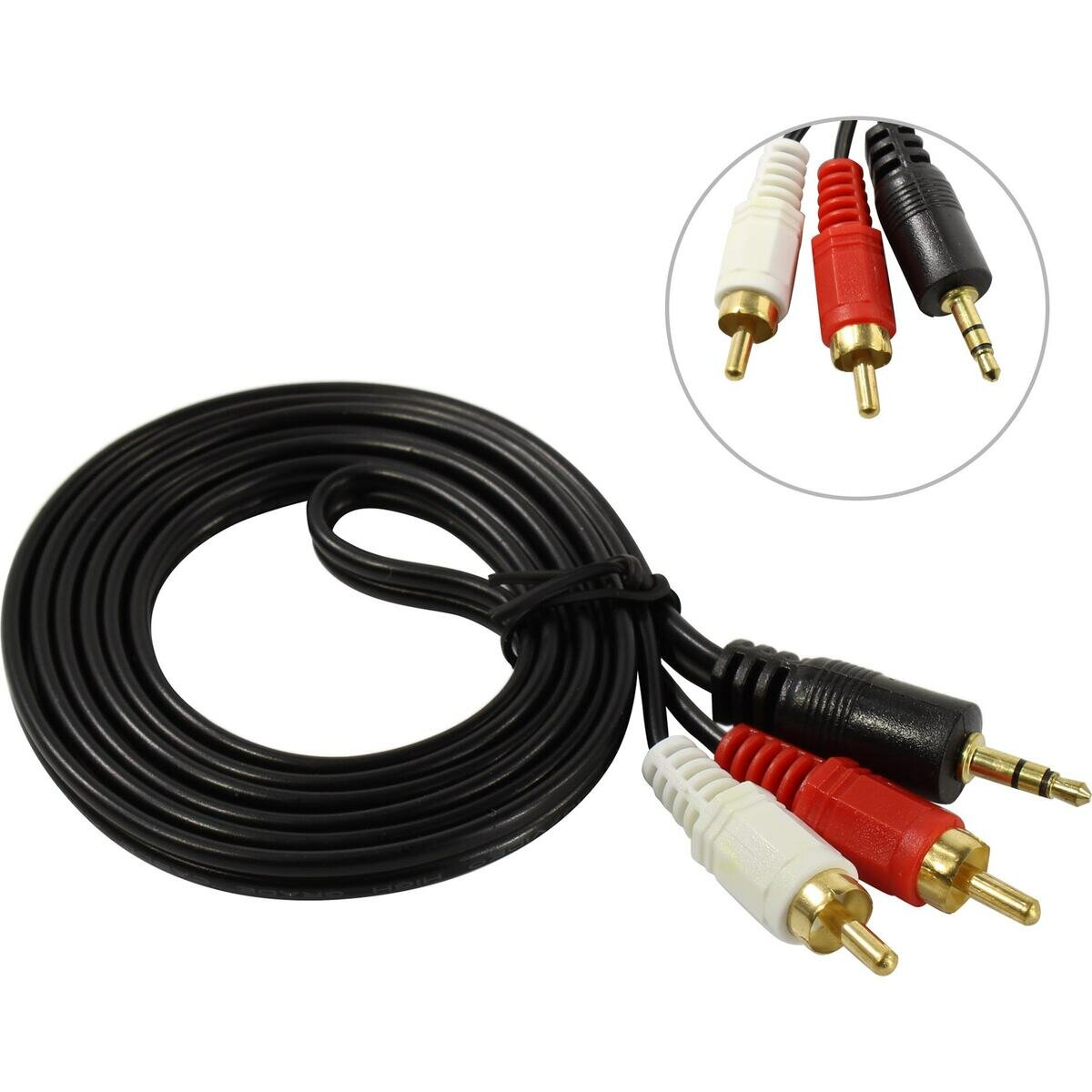 Exegate Кабель Jack3.5-M --> 2RCA-M 1.5м