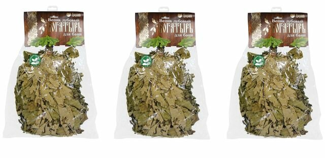 Банные штучки Веник дубовый Богатырь, 3 уп.