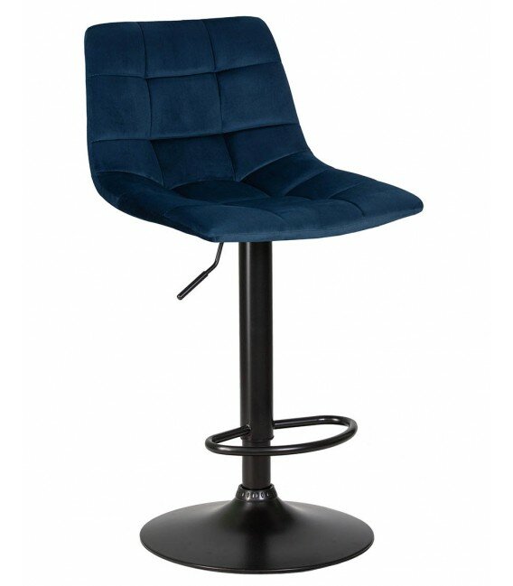 Стул барный DOBRIN TAILOR BLACK LM-5017-BlackBase, синий велюр