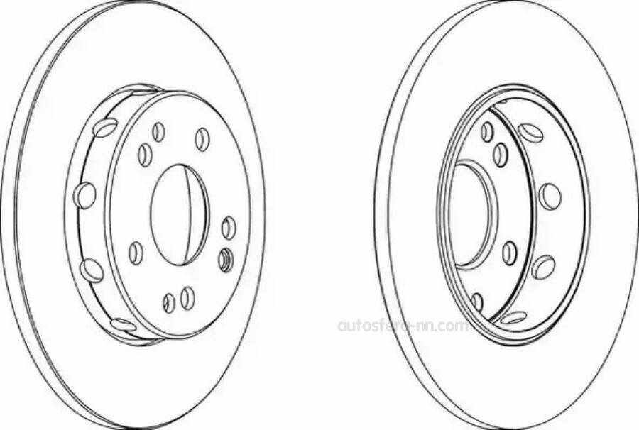 FERODO DDF124 диск тормозной ( комплект - 2 ШТ.)