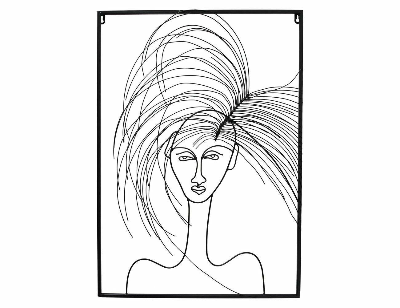 Настенное интерьерное украшение, металл, 70х50 см