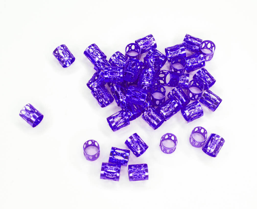 Hairshop Кольца зажимы для кос (фиол.) 50 шт. в уп. (Темно-фиолетовый)