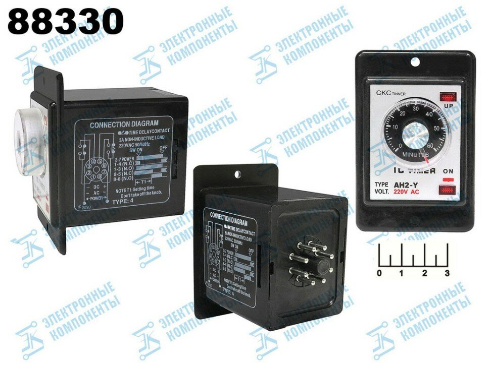 Реле ~220V AH2-Y 0-60мин
