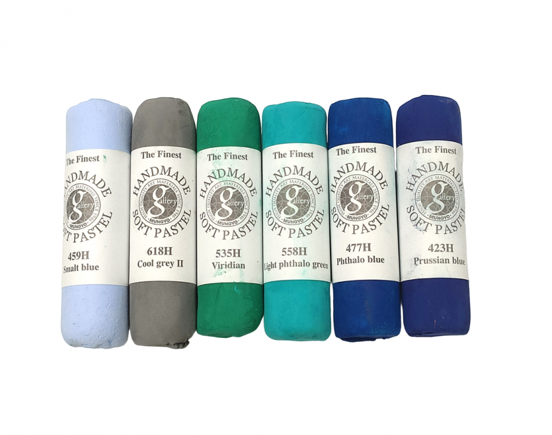Mungyo Набор сухой пастели soft "Gallery Handmade", "Синие дали", 6 цв.