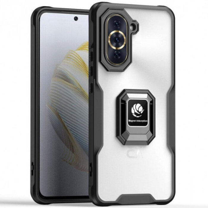 Magnet Ring 2 Противоударный чехол с кольцом и защитой камеры для Huawei Nova 10 Pro