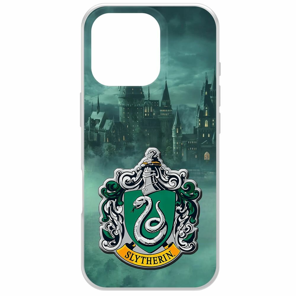 Чехол-накладка Krutoff Clear Case Гарри Поттер. Слизерин для iPhone 16 Pro