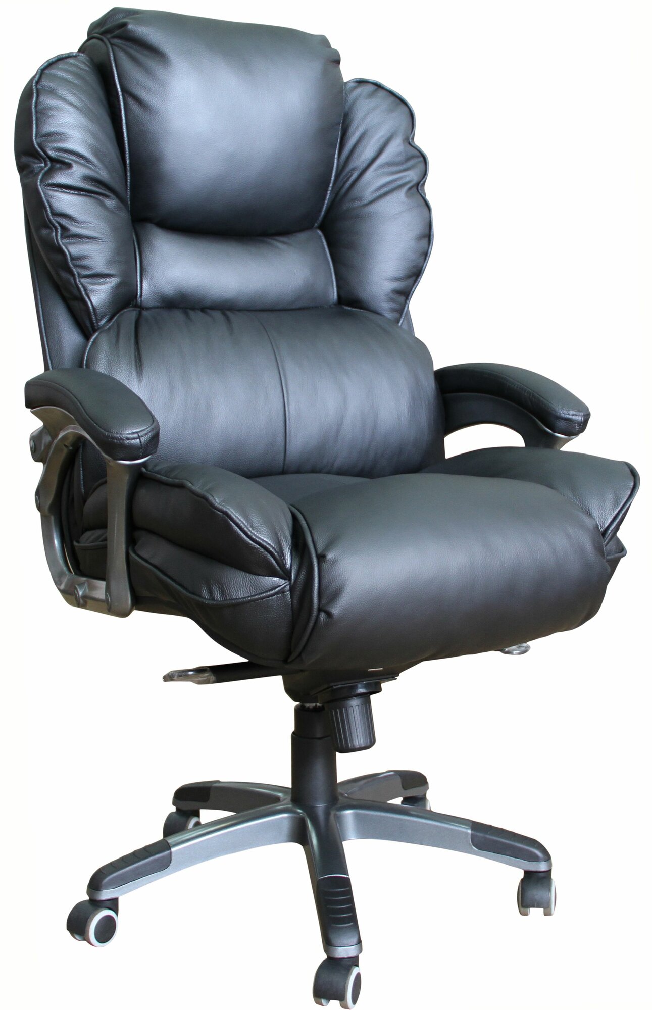 Сеньор Silver искусственная кожа NAPPA черная