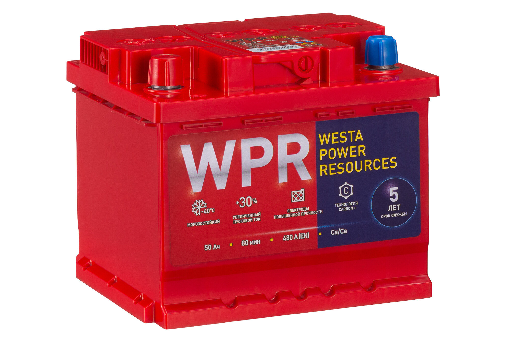 Автомобильный аккумулятор WPR 6СТ-50 VL (1) LB (арт. 550105310)