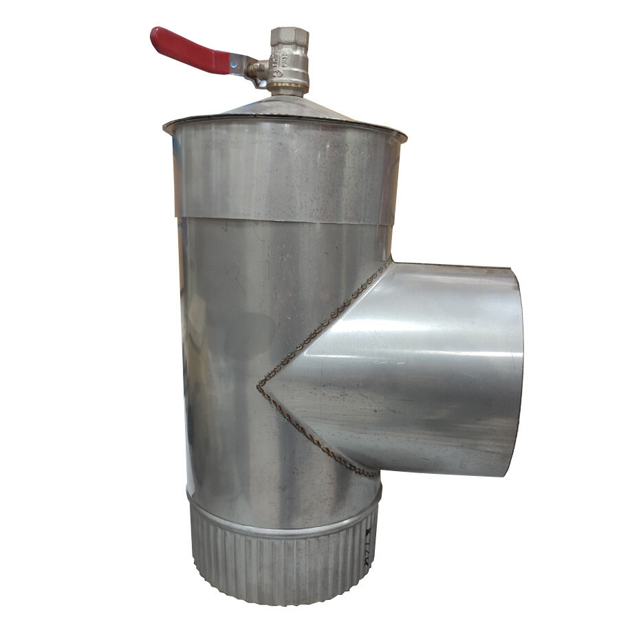 Тройник 90° d150мм (304/0,8мм) с конденсатоотводом Теплодар