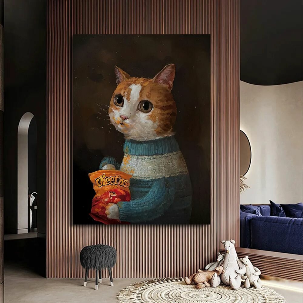 Картина с котом на стену, постер с котом, "Милый кот", 40х60 см.