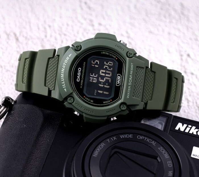 Наручные часы CASIO Collection, зеленый, черный — фото 1