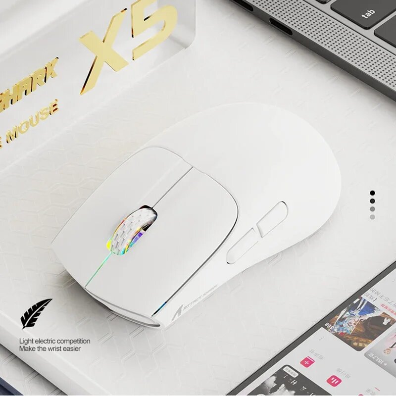 Беспроводная мышь Attack Shark X5 White 49g