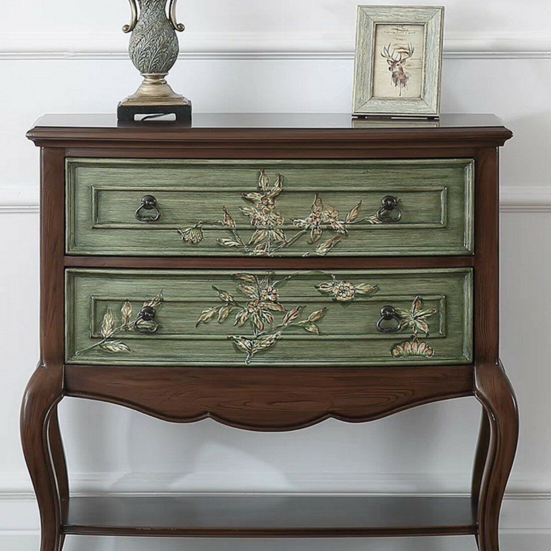 Комод в американском старинном стиле Torille (зеленый)