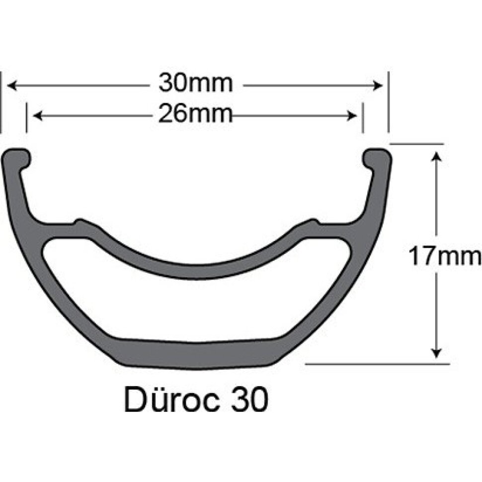 Обод 27.5" 32h SunRingle Duroc 30 Sleeved Black, пистонированный (SM9E14P13605C)