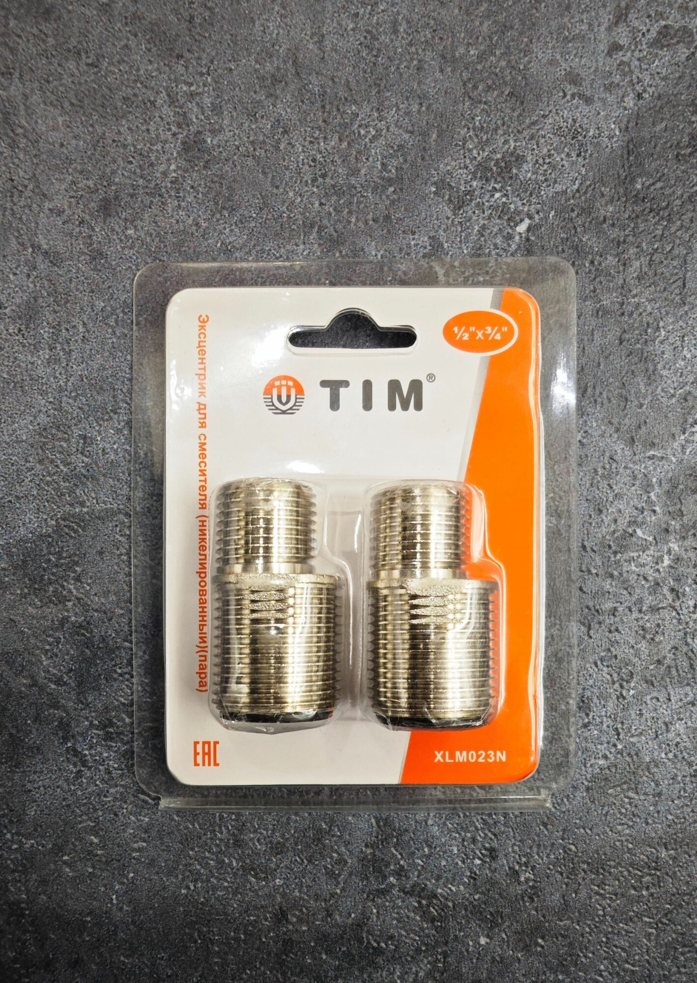 Эксцентрики 3/4" x1/2" никелированные TIM /XLM023N пара