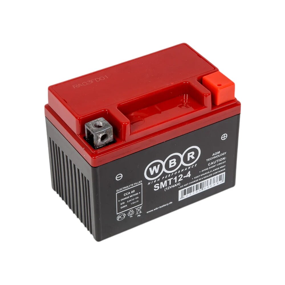 Мото аккумулятор WBR SMT12-4 12В, 4 Ач УТ-00001181