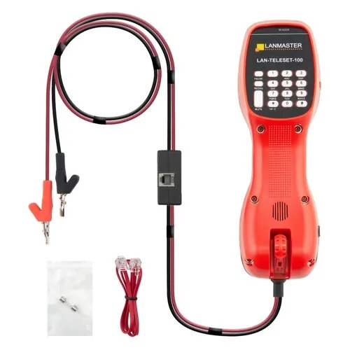Трубка телефонная Lanmaster (LAN-TELESET-100) для тестирования красный