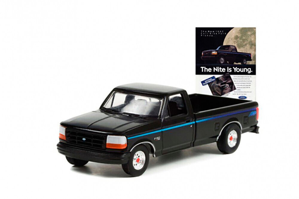 Модель коллекционная GREENLIGHT Ford F-150 nite edition "the nite is young" (1992) (длина модели 6-10 см)