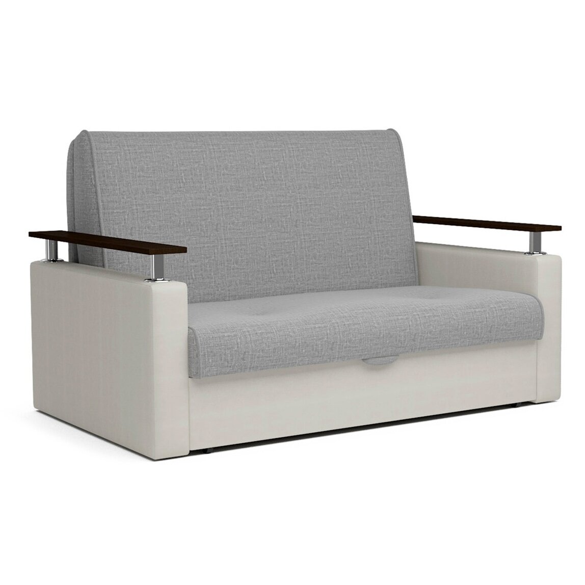 Диван Сток Диванов Техас White светло-серый 165 см, механизм аккордеон, с ящиком для хранения