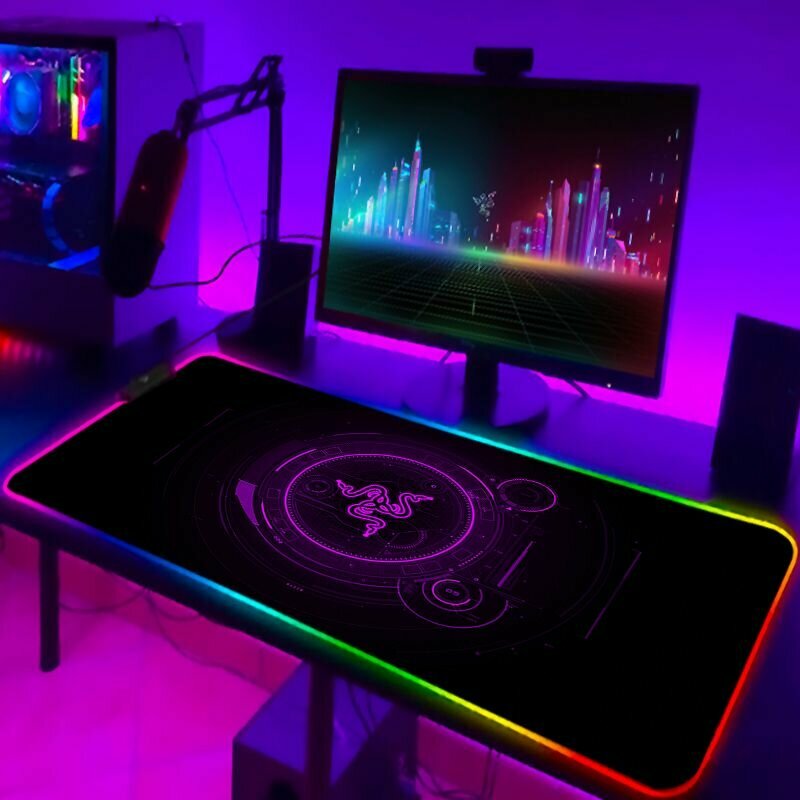 Подарочный Набор Razer XXL, для мыши, с подсветкой, прошитые края, 90x40 см