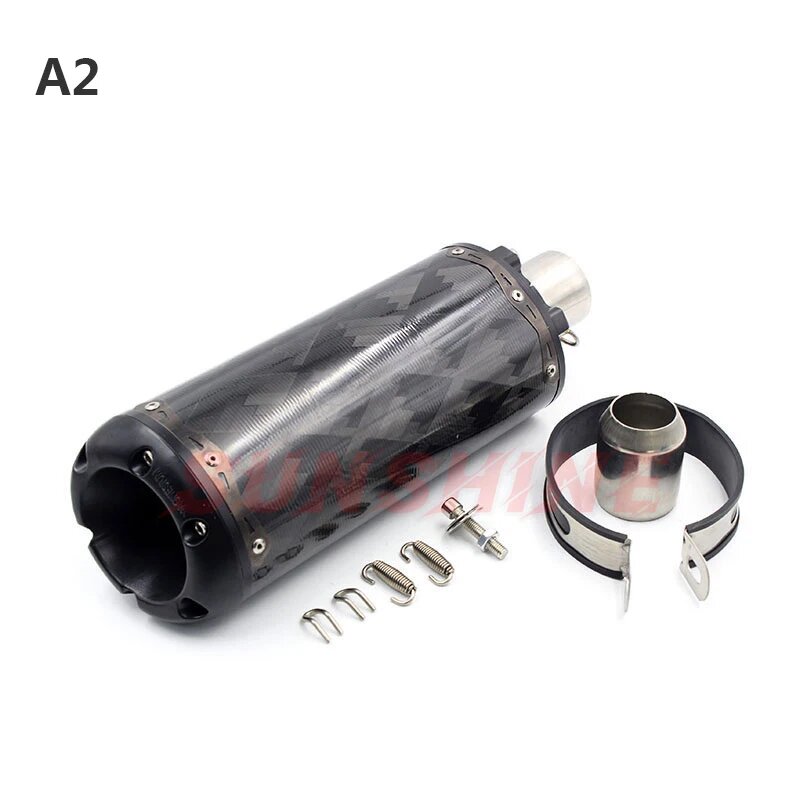 Универсальный глушитель для мотокросса Escape Moto, мотоциклетный глушитель, гоночная труба из углеродного волокна для Z900 GSXR150 CBR300 R6 Z250 A2