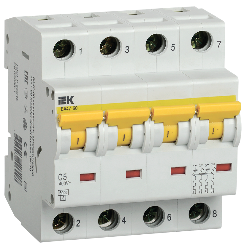Автоматический выключатель ВА 4760 4р (25А) D25 IEK