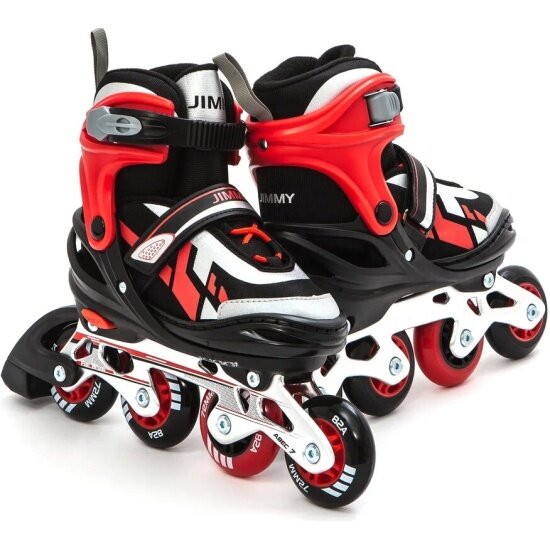 Роликовые коньки раздвижные Calambus Jimmy SUM черный, красный р.30-33