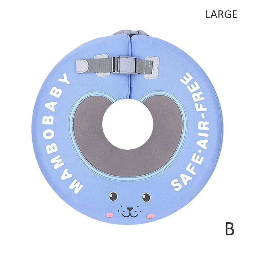 Детский плавательный круг Mambobaby синий, Large, Safe-Air-Free