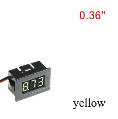 Вольтметр цифровой 0.36" желтый DC 4.5-30V