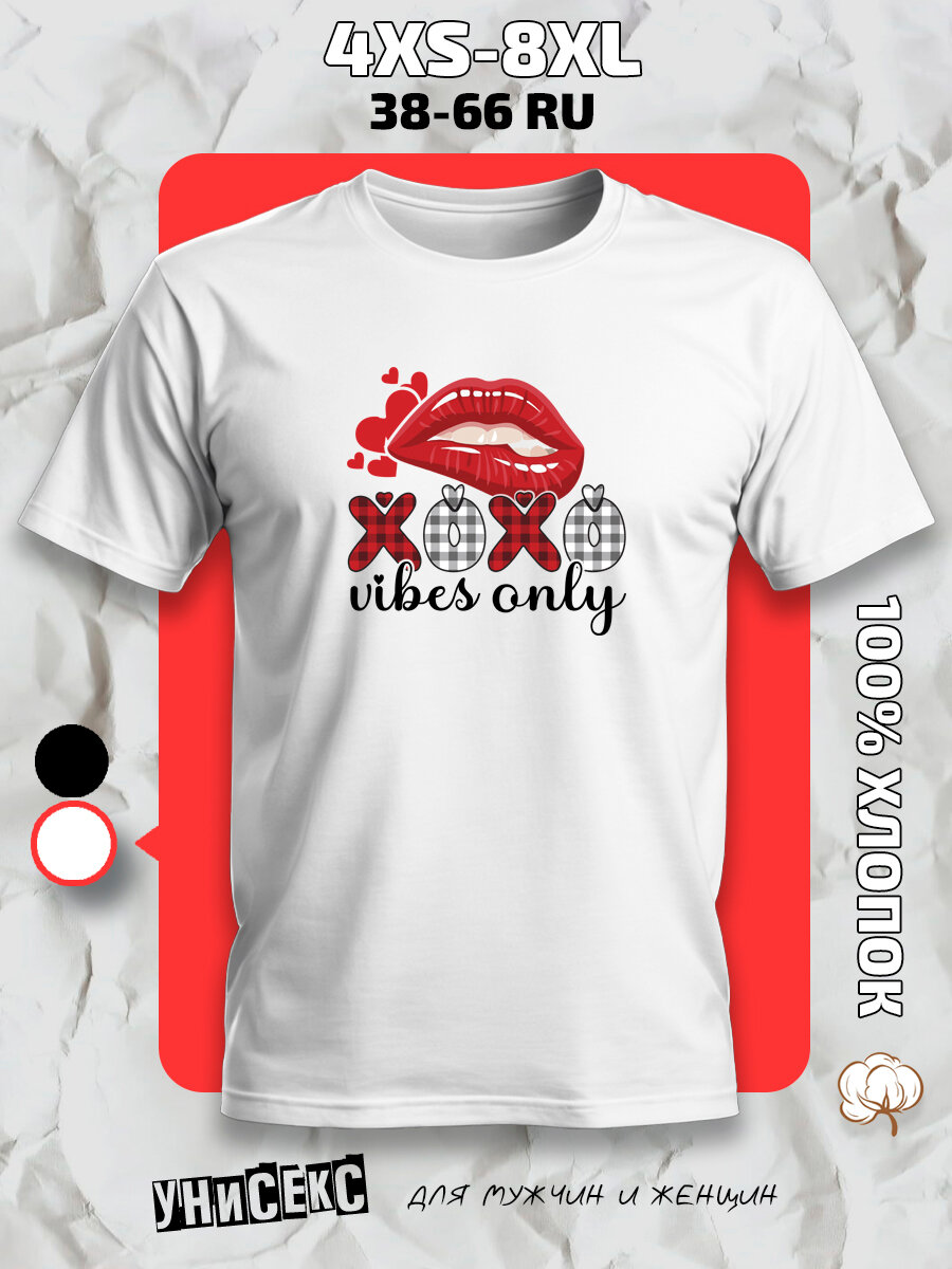 Футболка с принтом губами флюиды