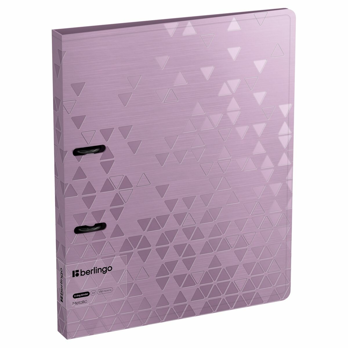 Папка на 2-х кольцах Berlingo Metallic (А4, 24мм, 1000мкм, сиреневый металлик, D-кольца, с внутр. карманом) (RB4_2D395)