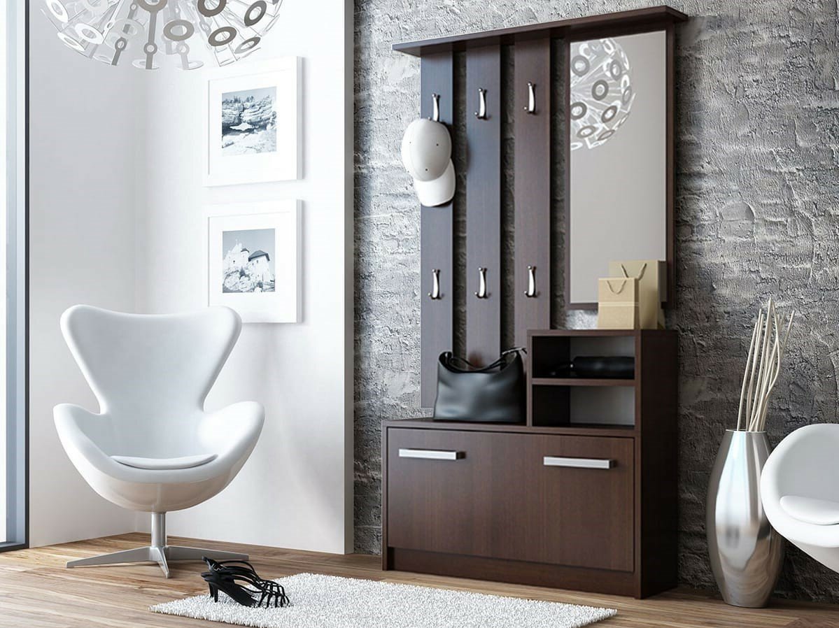 Прихожая Ава Венге 854 NEW 85x24x180 см, GOODFORM