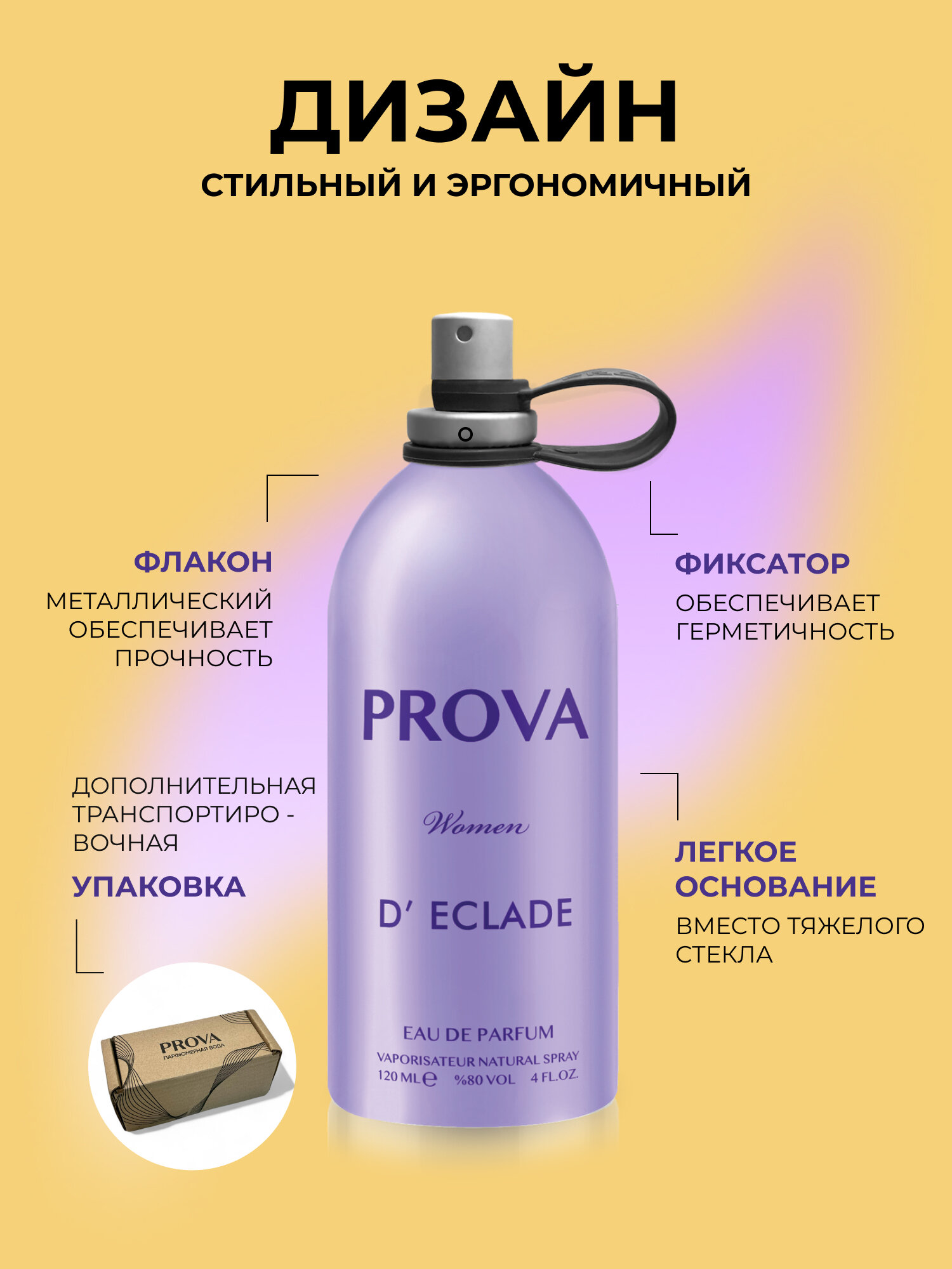 Духи PROVA женские стойкие, объем 120 мл цветочно-фруктовый аромат — фото 1