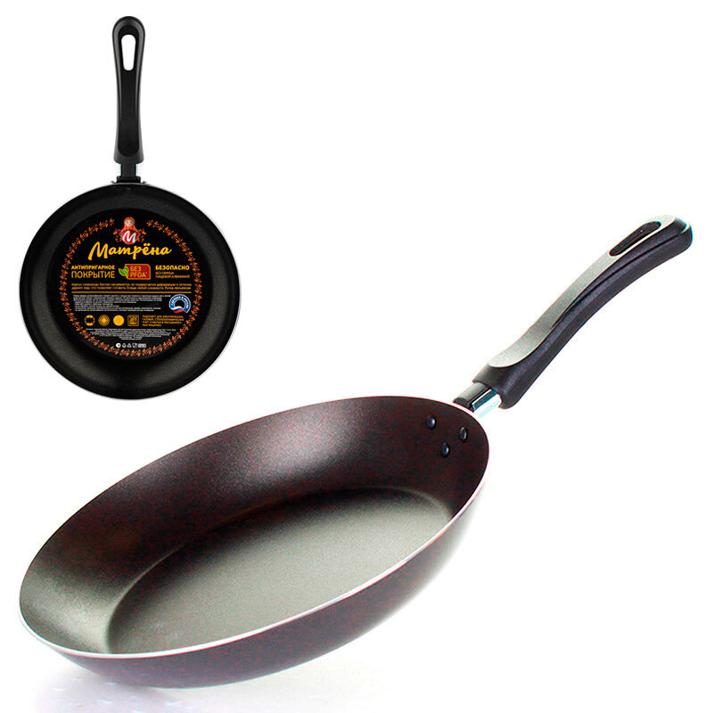 Блинница Матрёна, антипригарное покрытие, круглая, 24см, черная