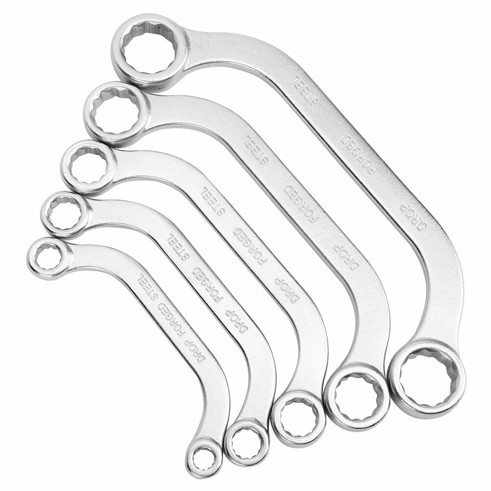 Набор полукруглых гаечных ключей из хром-ванадиевой стали 8 22 мм, состоящий из 5 предметов, двусторонний гаечный ключ типа C