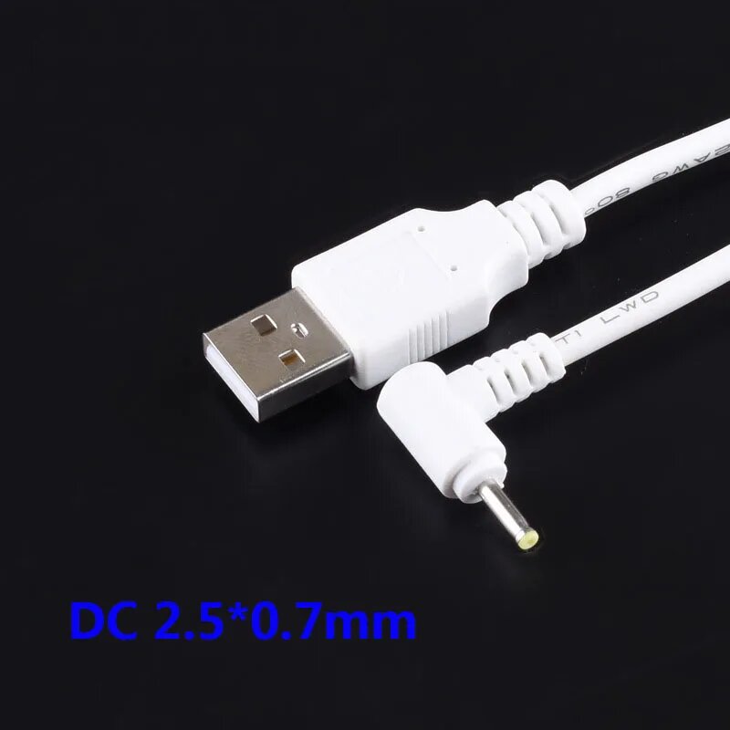 UXG кабель-переходник USB на DC 2.5*0.7 мм white right