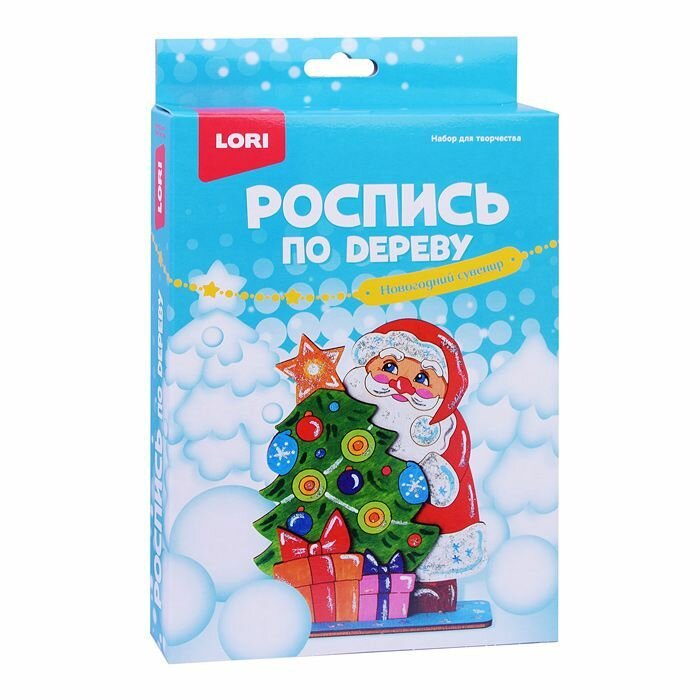 Роспись по дереву LORI "Дед Мороз", новогодний сувенир (Фнн-052)