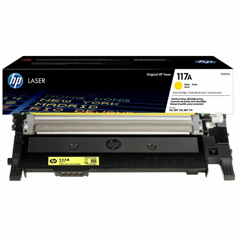 Тонер-картридж HP "HP 117A", желтый, для 150/MFP 178/179 (W2072A)