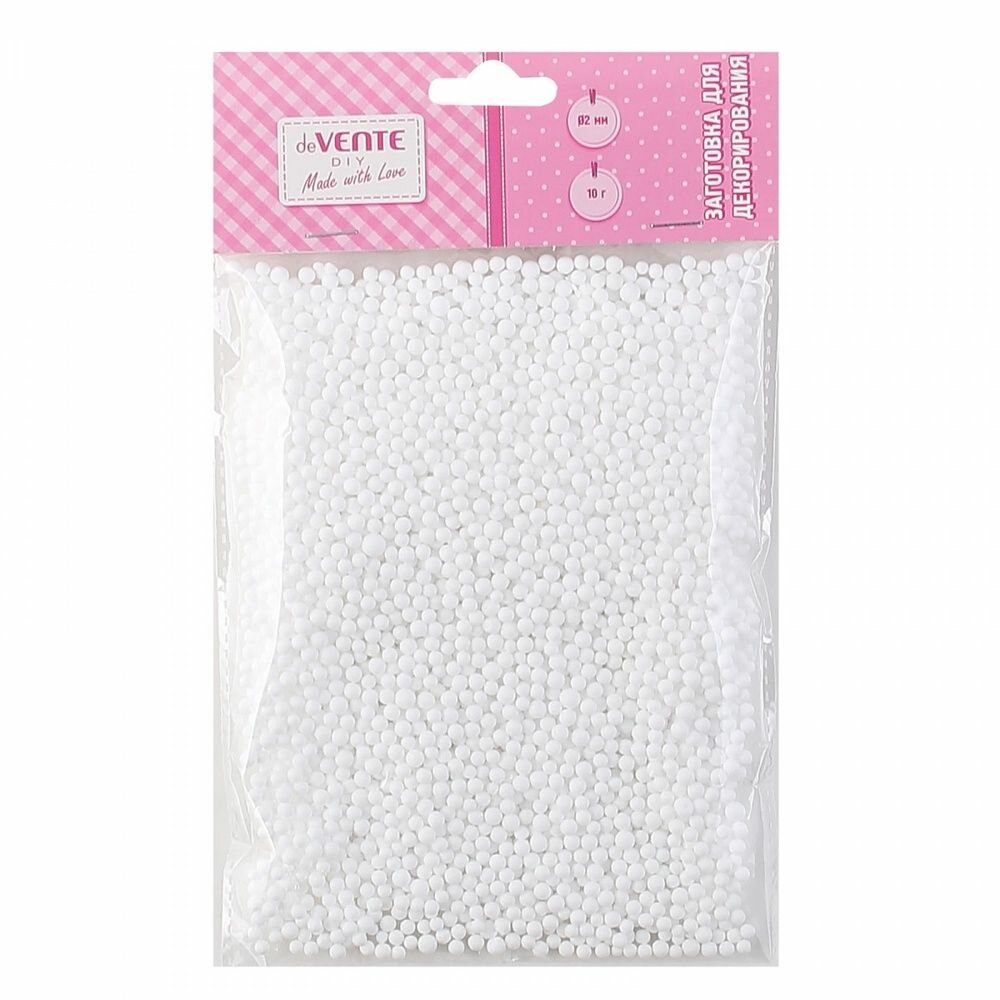 Искусственный снег deVENTE Пенопластовые шарики, белые, 2 мм, 10 г (8003011)