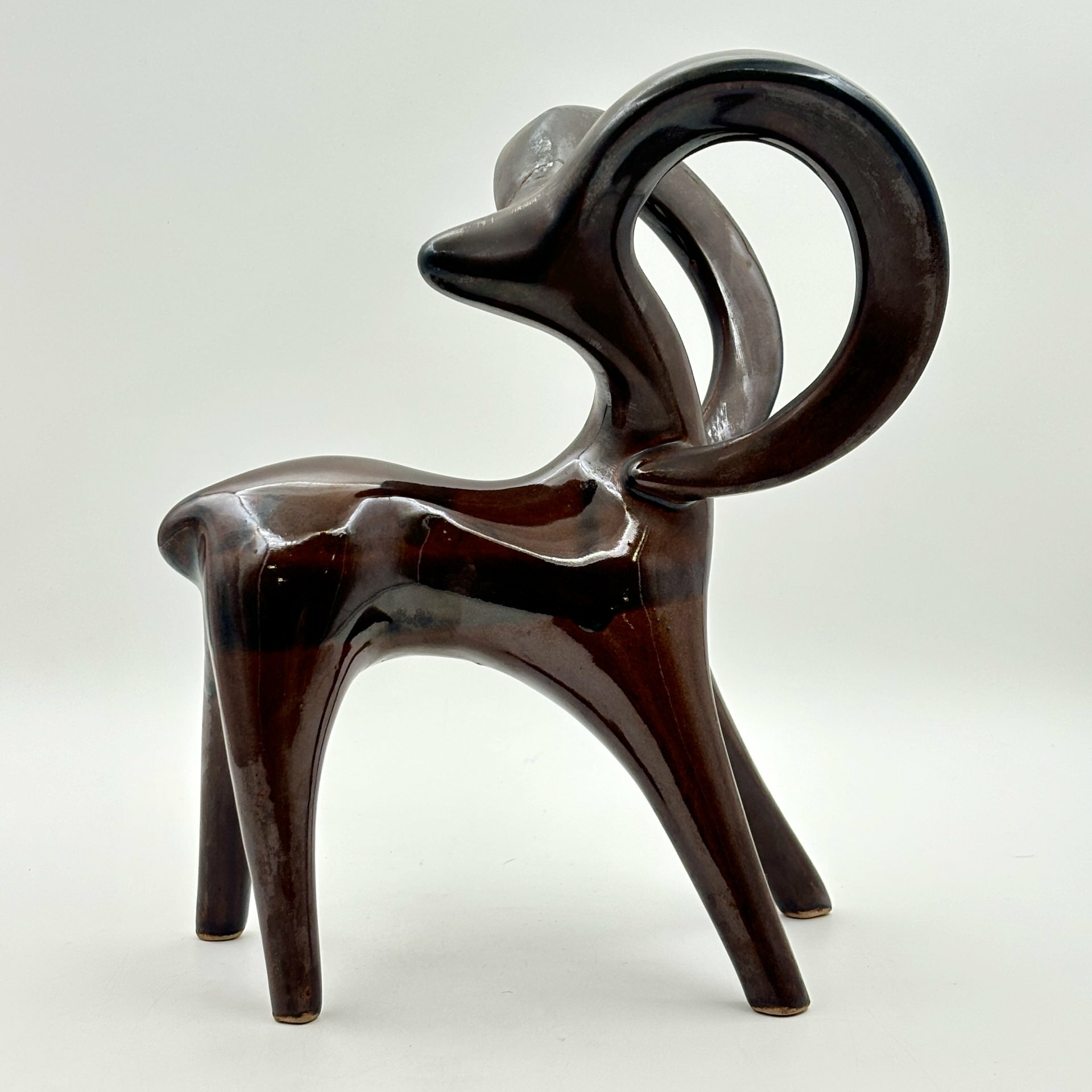 [редкий] Статуэтка "Горный козел" ("Архар"), авторы Надежда и Валерий Проторьевы