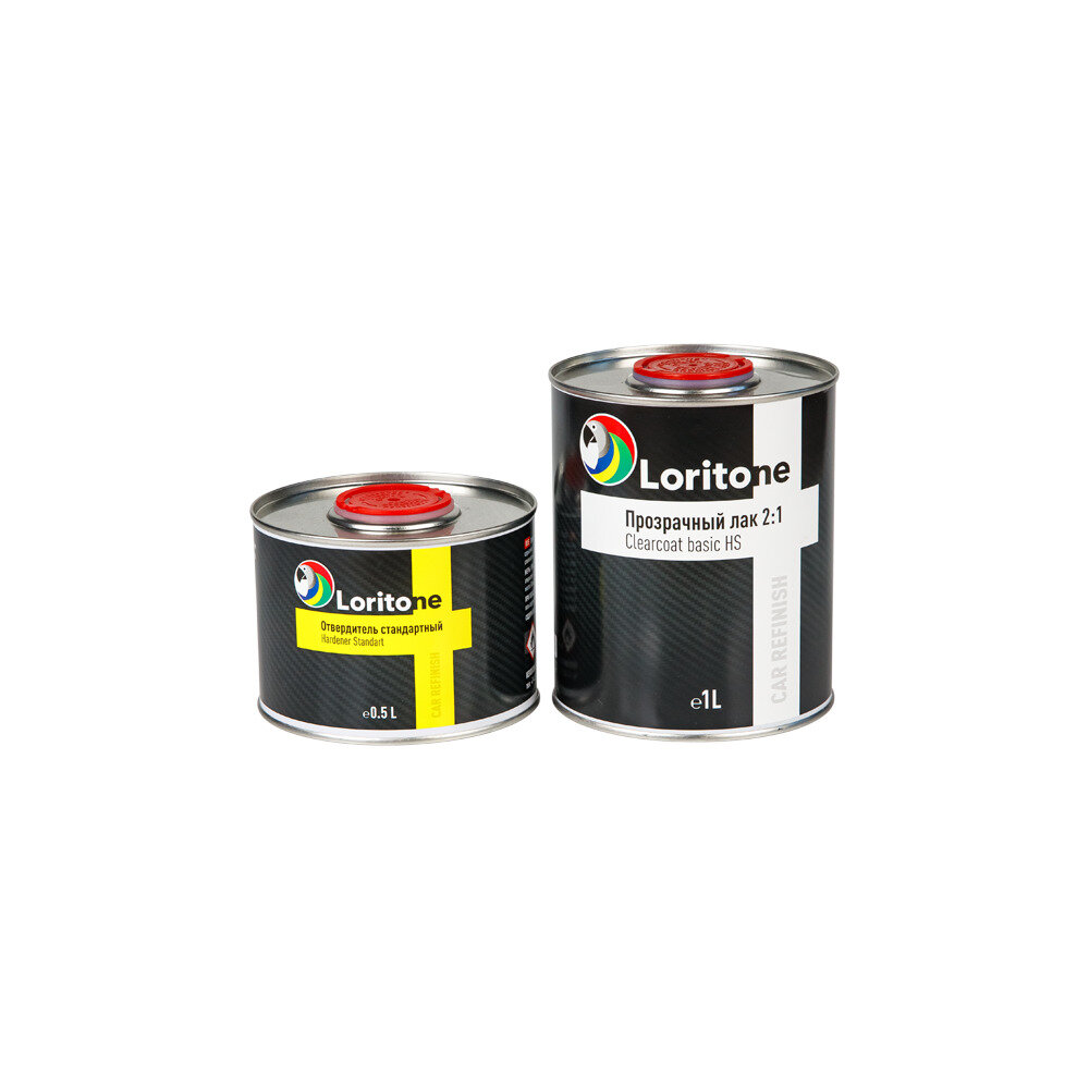 Loritone Лак прозрачный 2K Basic HS с отвердителем, 1л+0.5л.
