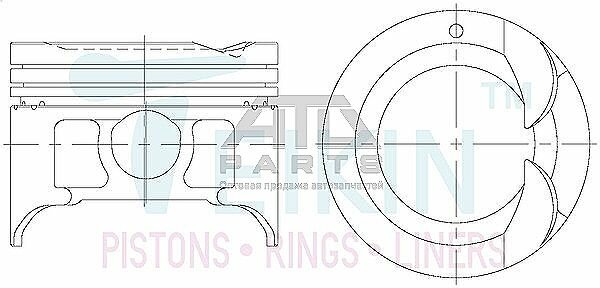 Поршень без колец Suzuki M13A d78.0+1.00 Teikin