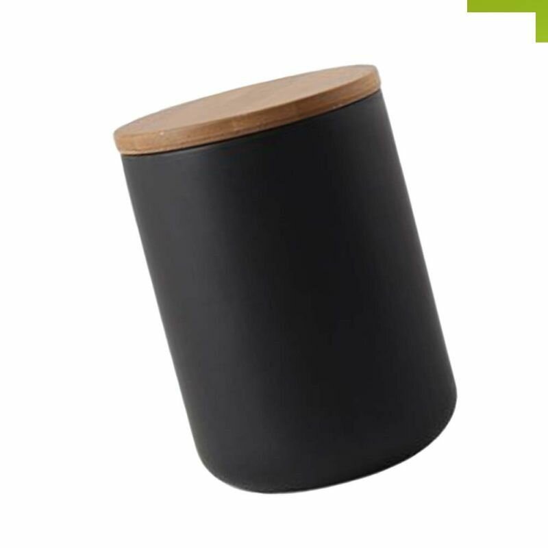Коробки с держателем для бумажных полотенец, герметичные контейнеры для хранения сухих продуктов, черные 10.3*14.5 см