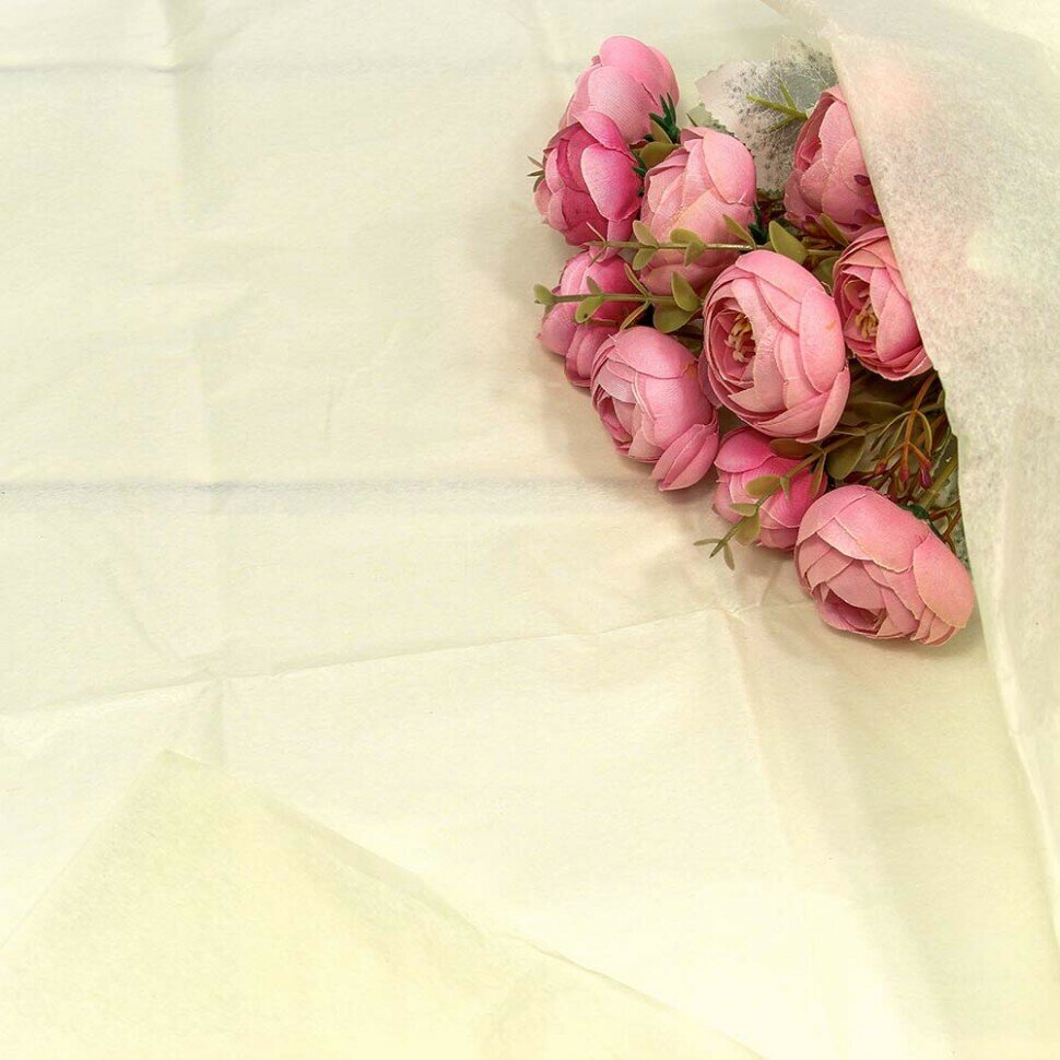 Бумага тишью 10 листов, 50x66 см, бежевая