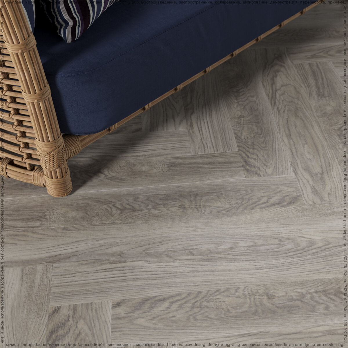 Кварц-виниловая плитка Fine Flex FX-WOOD Дуб Алханай FX-101 F, 42 класс, 2.2 мм, клеевой