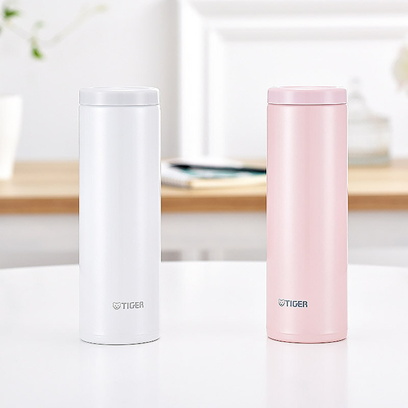 TIGER Insulated Mug, Lightweight Stainless Steel, Stylish Water Bottle, MOC-A30C White, 300ml