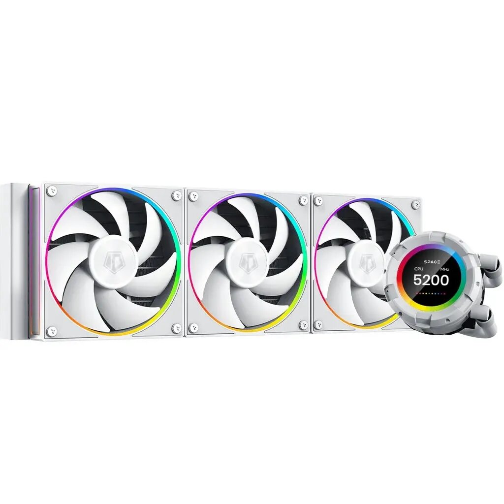 Система водяного охлаждения ID-COOLING SL360, LCD, 4-pin, ARGB, 120мм, белый, retail [sl360 white]