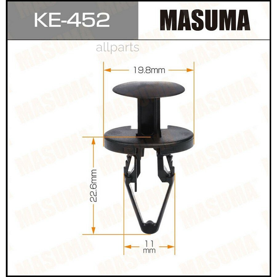 MASUMA KE-452 клипса!\ Opel Astra-H/Astra-J/Corsa C/Insignia/Vectra-C/Zafira-B 04>