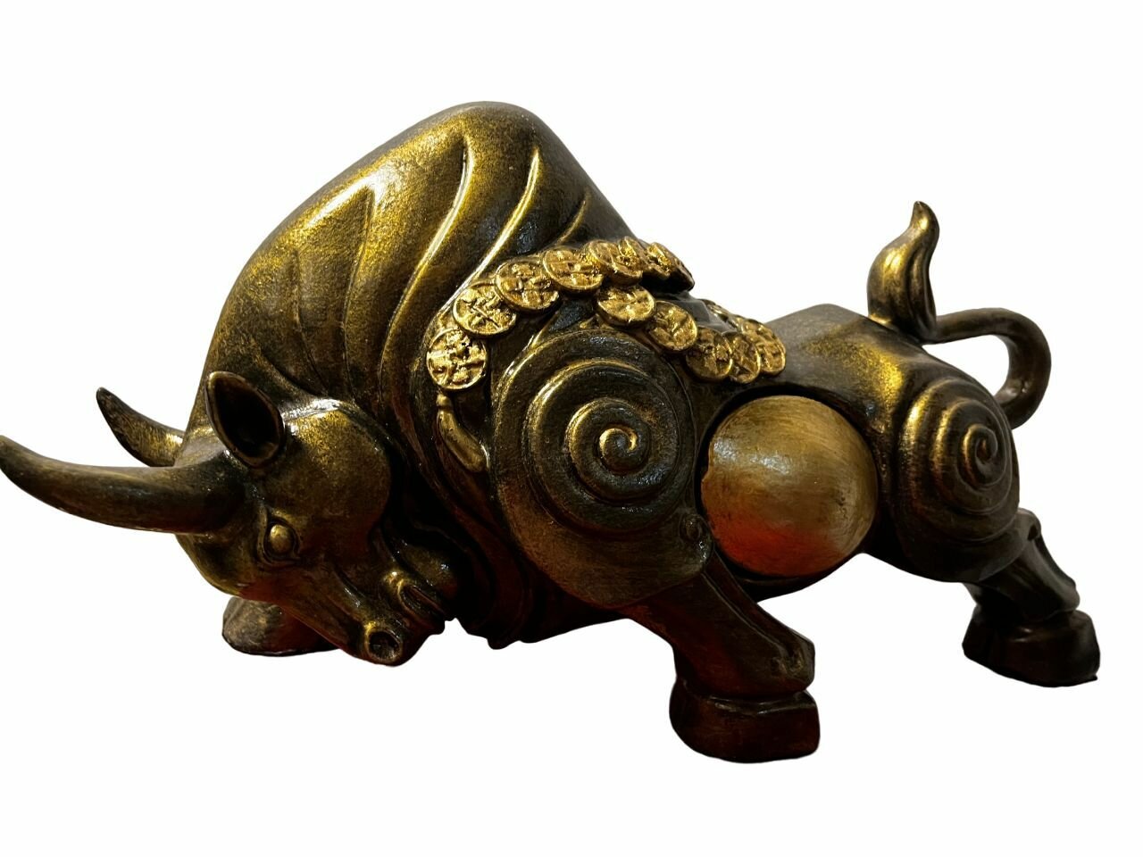 Статуэтка Денежный БЫК 43смХ25см, сувенир полистоун