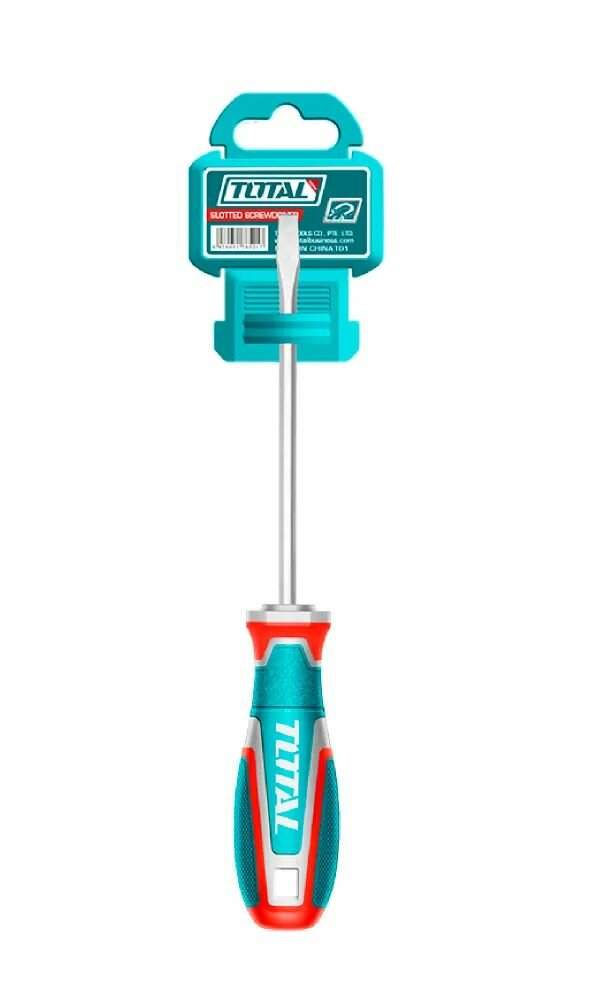 Отвертка шлицевая SL8х200 с магнитным наконечником TOTAL TSDSL8200 — фото 1